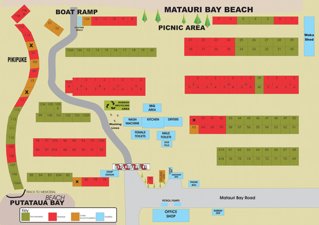 Camp Map - Matauri Bay